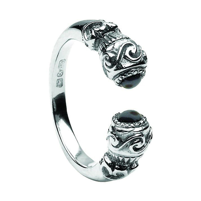 Silver and Antique Black Onyx Torc Ring – The Celtic Ranch